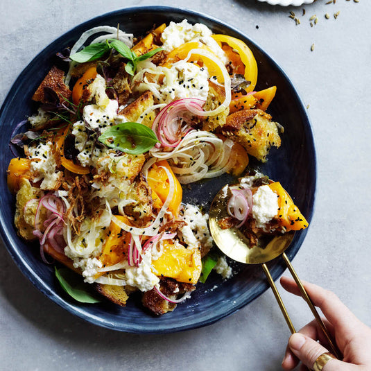 Alice Zaslavsky's Fennel & Tomato Panzanella with Homemade Ricotta ...